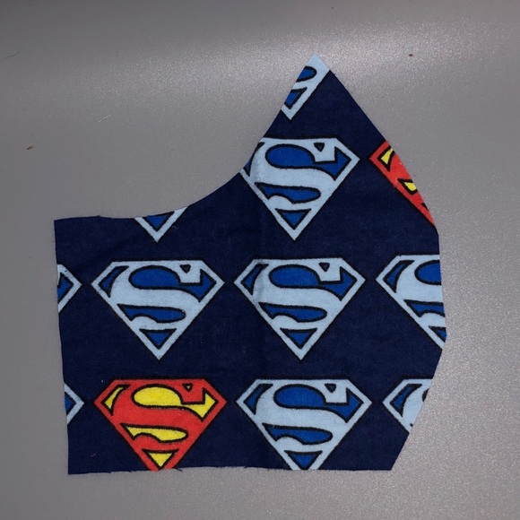 Hand Crafted | Accessories | Superman Logo Fabric Face Mask | Poshmark